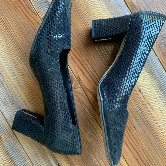 Proxy | Shoes | Proxy Made In Spain Black Square Toe Block Heel Slip On ...